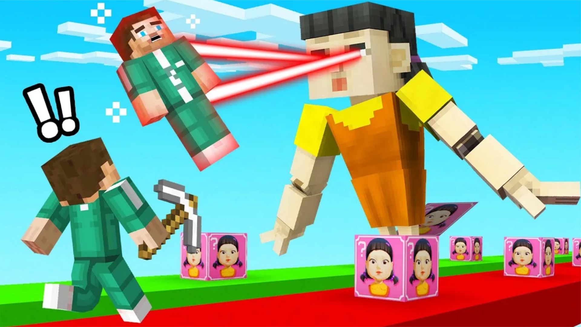 幸运方块变形生存我的世界16:下矿意外变成了僵尸 挖一堆...