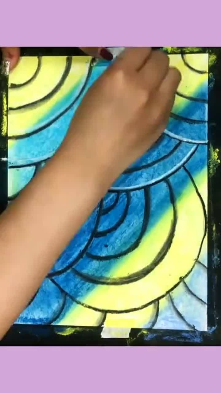 娱乐源自生活,渐变纹样儿童画教程优贝色彩创意少儿美创意美术我.