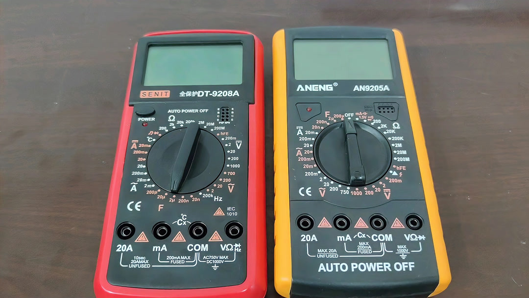 买了两款电工常用的万用表区分一下里面的区别