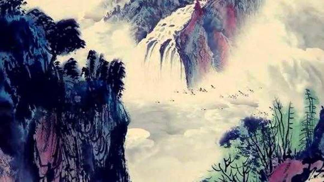 梦幻山水中国水墨山动画视频,修仙之地,太美了!