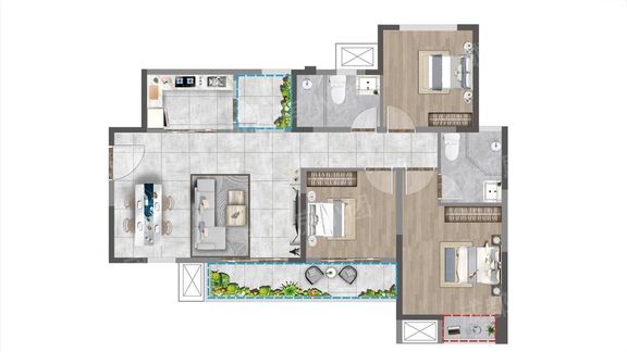 生手用5天时间从一张户型图到模拟实景入户