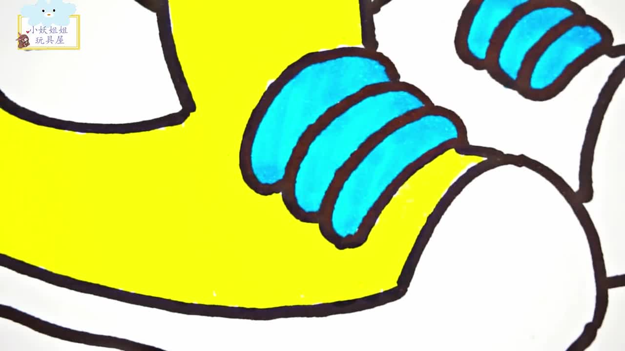 儿童简笔画--彩色运动鞋