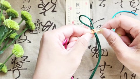 【编绳】中国结基本结《双向平结》教程 手工手绳编织基本编法教学 ...