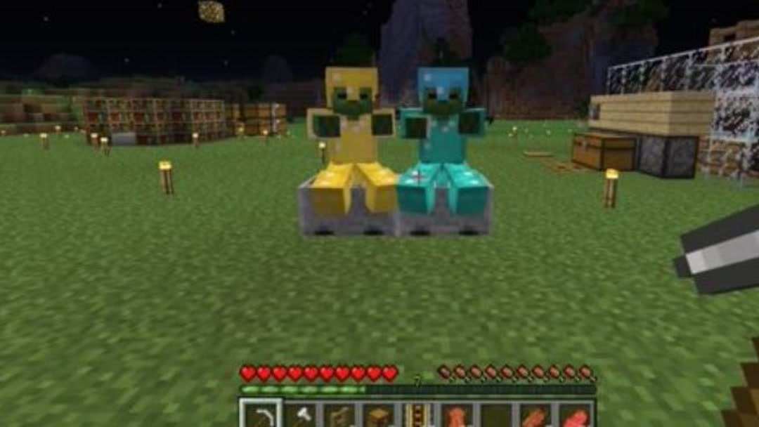 我的世界一群猪在河里玩