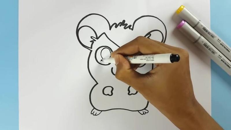 简笔画彩绘:如何轻松绘制可爱的仓鼠