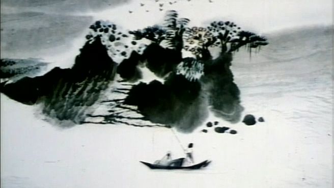 国产水墨动画片《山水情》下段#水墨写意 #国画山水