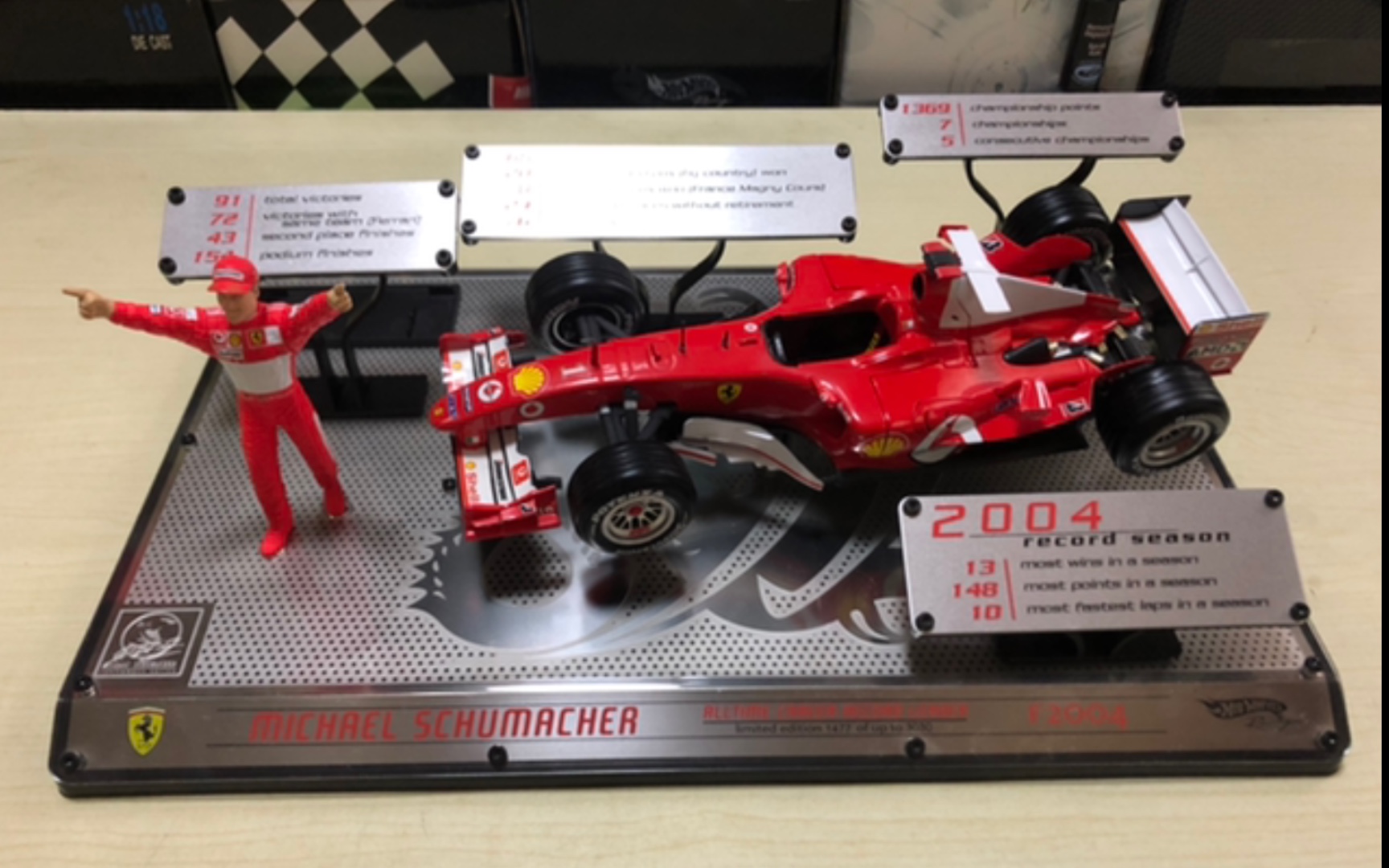 【F1赛车模型】B站唯一 法拉利火星车F2004 1比18 合金全开!(上)