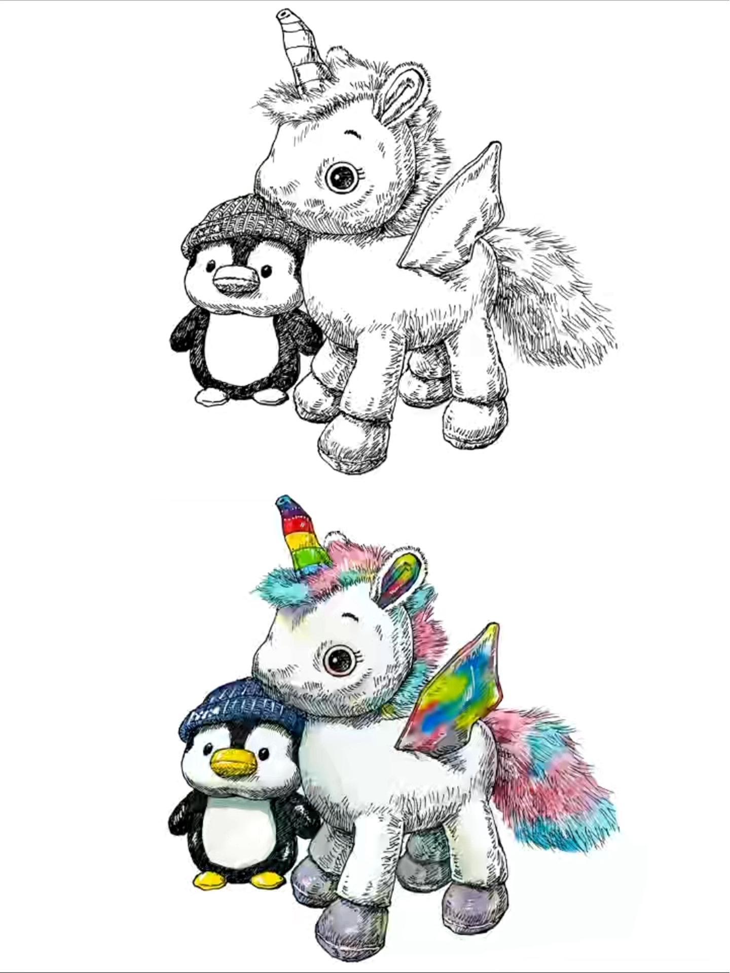 .动物篇蒋速写与色彩结合,干货满满,好看好画,可以很好的向素描过渡~