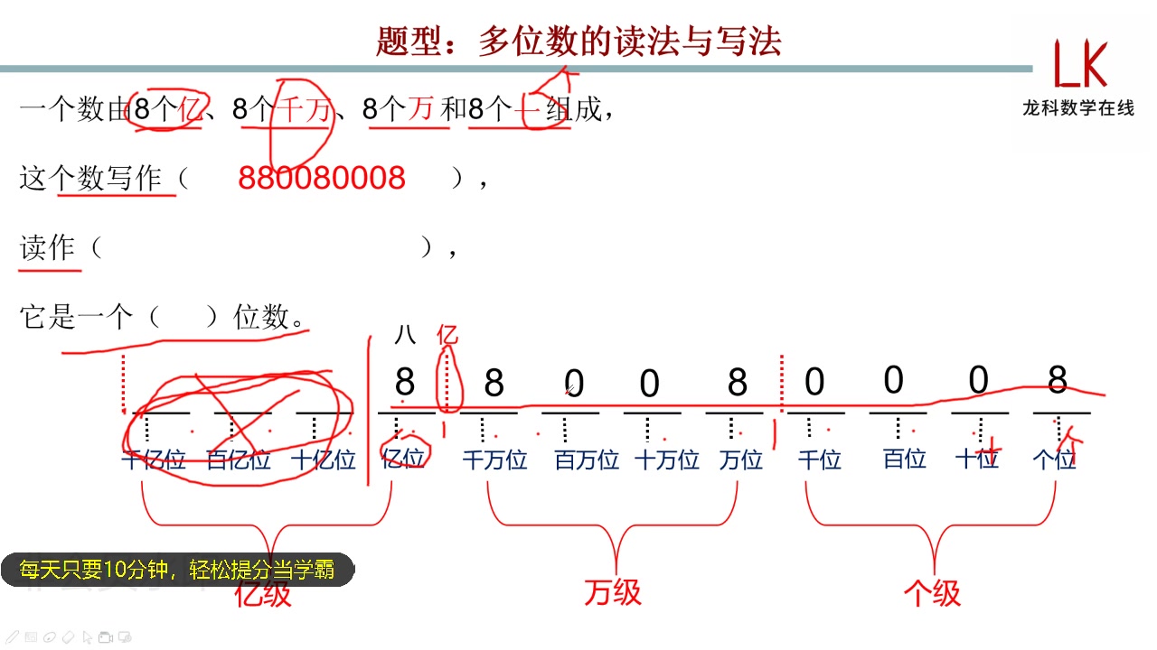 小升初总复习:多位数的读法与写法(610001)