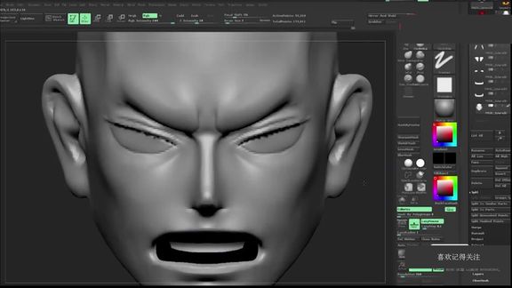 ZBrush教程:海贼王索隆手办模型雕刻,入门到精通三