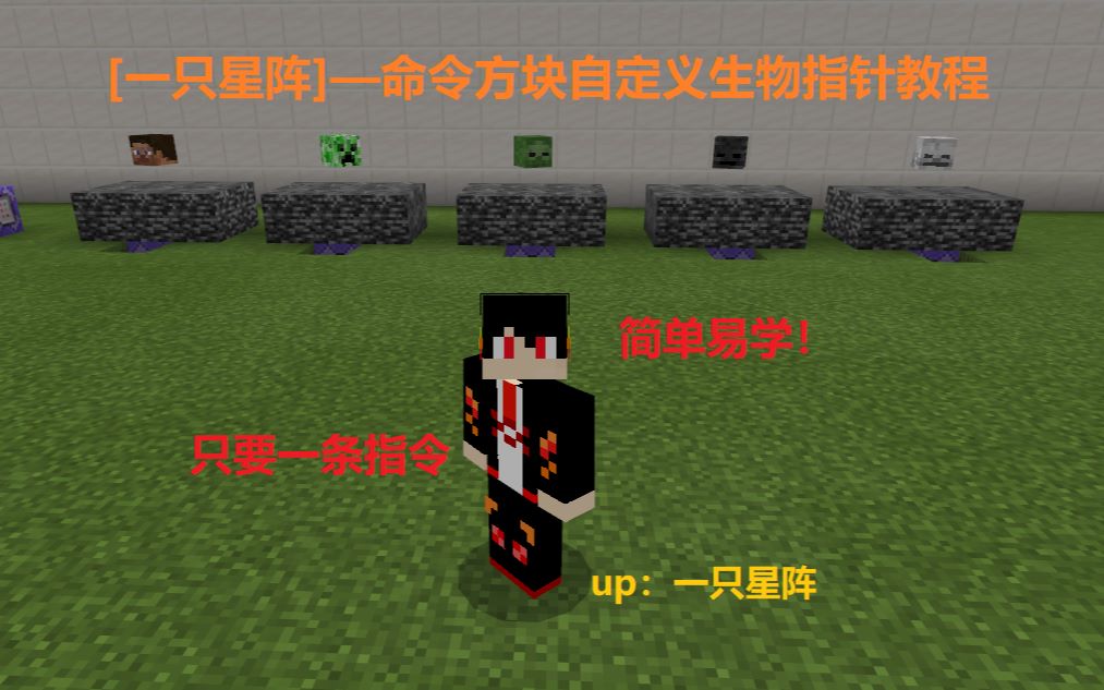 [一只星阵]—MC命令方块自定义生物指针教程