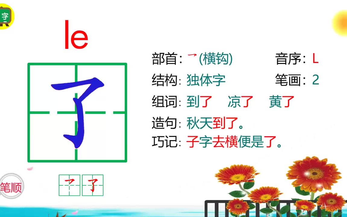 小学语文1-6年级上册+下册生字视频讲解全套