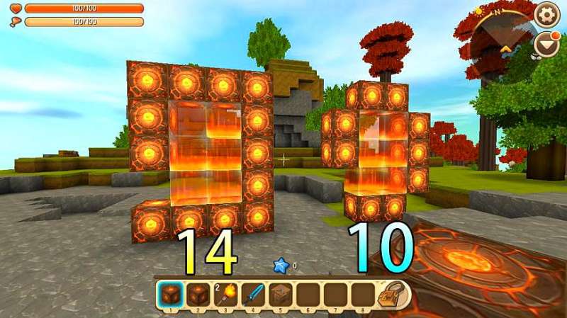 迷你世界：做地心门时，4个脚可以不放门框，这样能省远古宝石哦