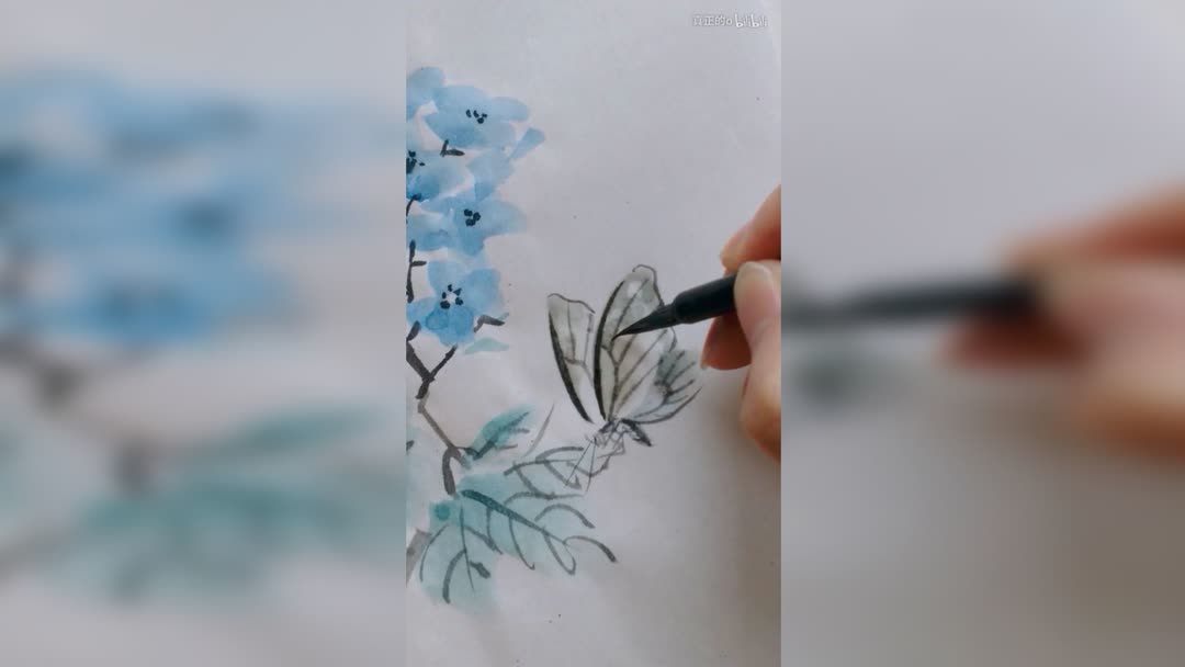 水墨画蝴蝶教程