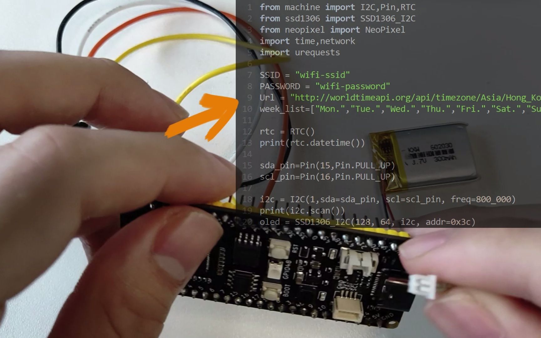 Banana pi BPI-Leaf-S3开发板显示 在OLED屏上显示网络时间Web Clock