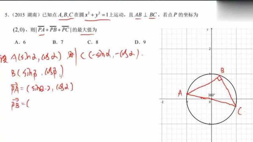 平面几何,向量、圆综合,三角换元可妙解