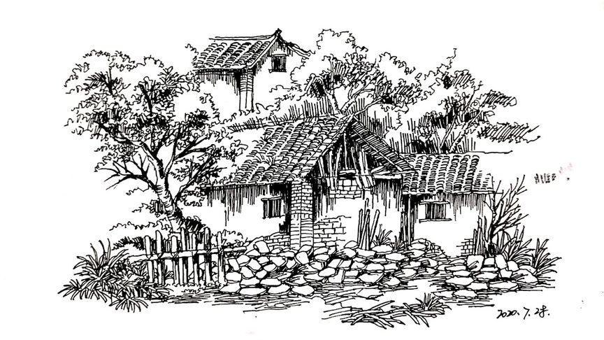 【手绘】古建筑速写,画画也很能治愈心情哦!有没有觉得?