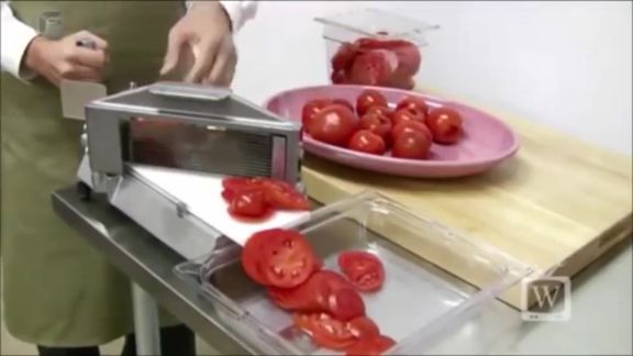 自动西红柿切片机,太方便了~ | 食品加工自动化生产线