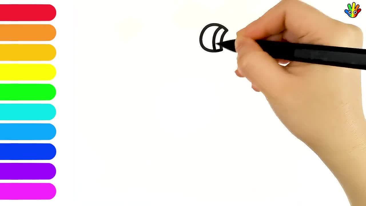 有趣又减压的简笔填色画 如何画一对圣诞节小铃铛 #简笔画 #宝宝学...