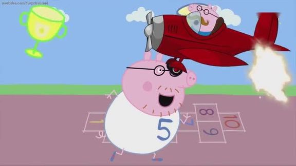 动漫 _小猪佩奇之猪爸爸参加运动会