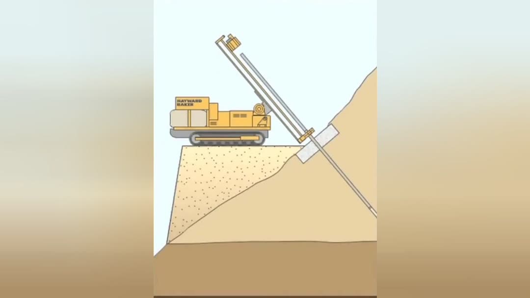 锚块稳定边坡工艺动画#掌上bim #工程必备 小助手