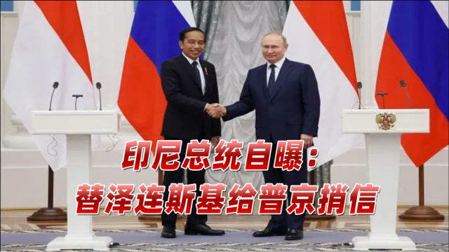 接连访问俄乌,印尼总统自曝促和:"已向普京转交泽连斯基信件"