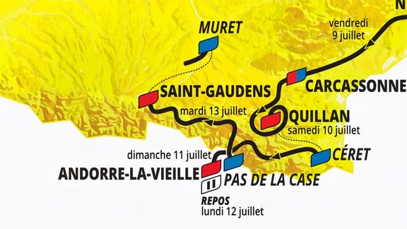 2021环法21个赛段总体2D路线图,重回传统偏向总成绩车手