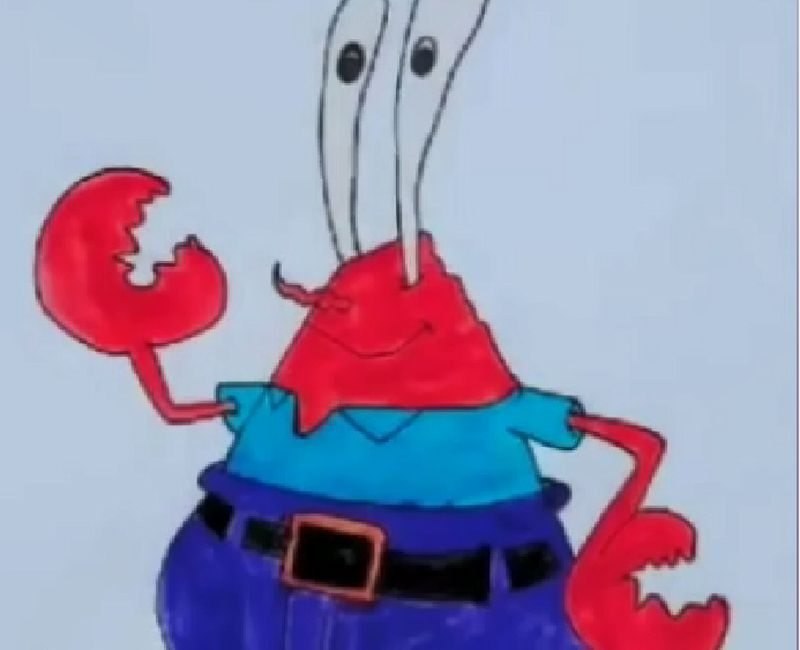 教宝宝们画一个简笔画螃蟹教程吧