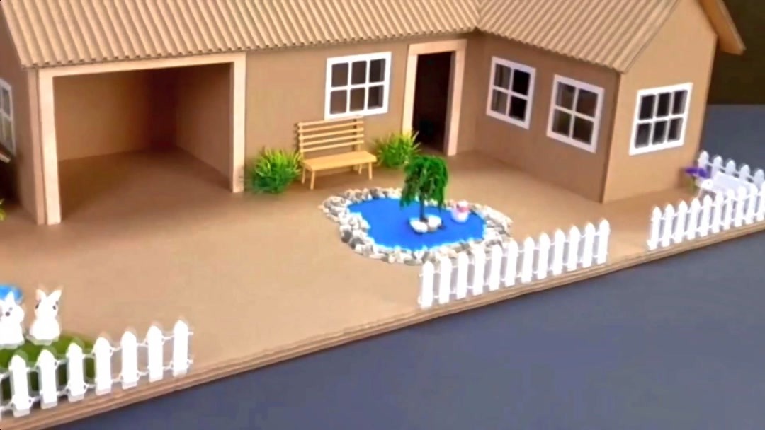 【手工DIY】看看如何用纸板制作花园房屋模型!