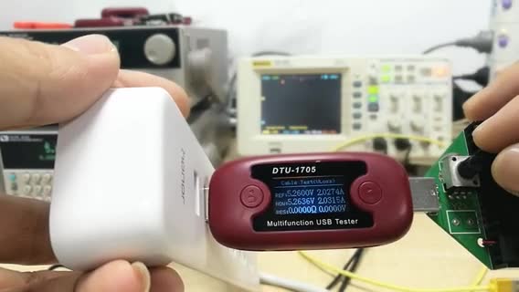 DTU-1705小红表测试数据线压降阻抗充电效率因素
