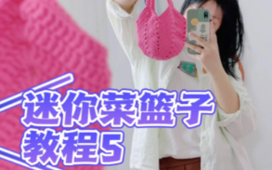 迷你篮子教程5 新手编织教程 包包教程
