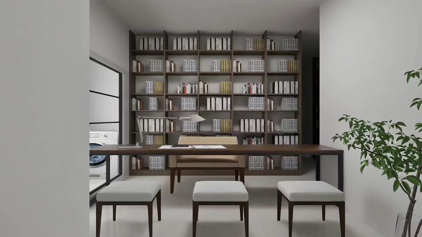 书房怎么设计,总有一款适合你#创作灵感 #书房 #设计 #效果图