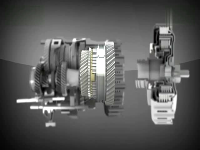 6速干式双离合自动变速箱工作演示动画