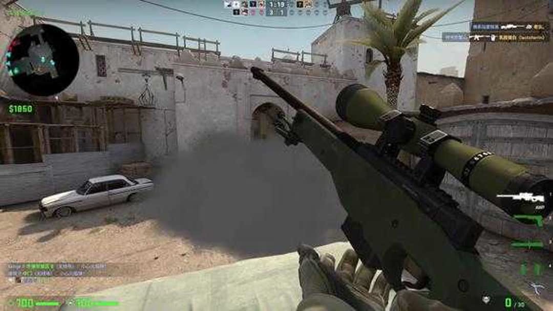 CSGO休闲模式打酱油走起来 P90 守B点被鸟狙盲狙一枪带走