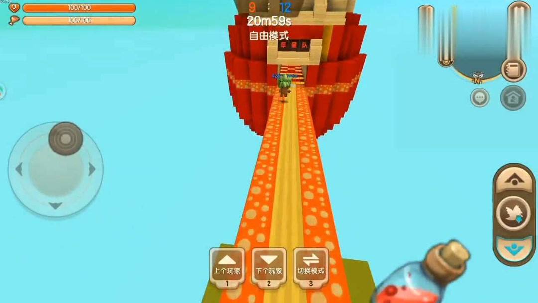 迷你世界新版起床战争,观战模式西瓜对苹果