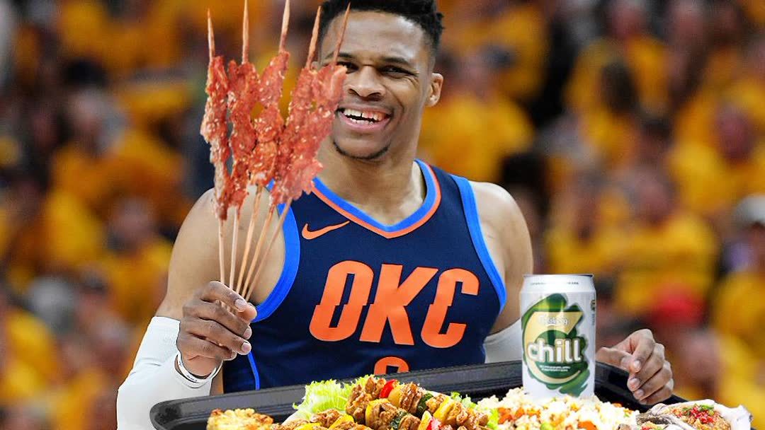 ps恶搞NBA球员,这不是在打篮球,明显是在撸串啊!