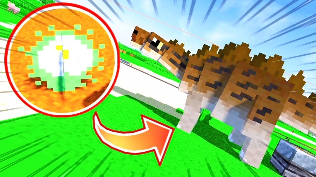 我的世界考古与化石66:孵化出的剑龙长大了,制作新植物弗洛林花