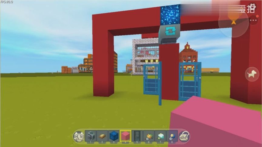 迷你世界风流村:迷你旋转门做法