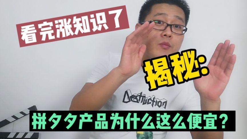 为什么拼多多上卖的东西那么便宜呢?商家靠什么赚钱,看完涨知识