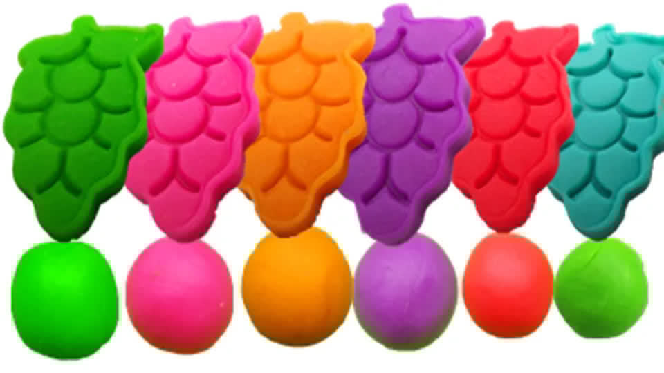 培乐多彩泥橡皮泥手工DIY制作水果葡萄亲子视频!