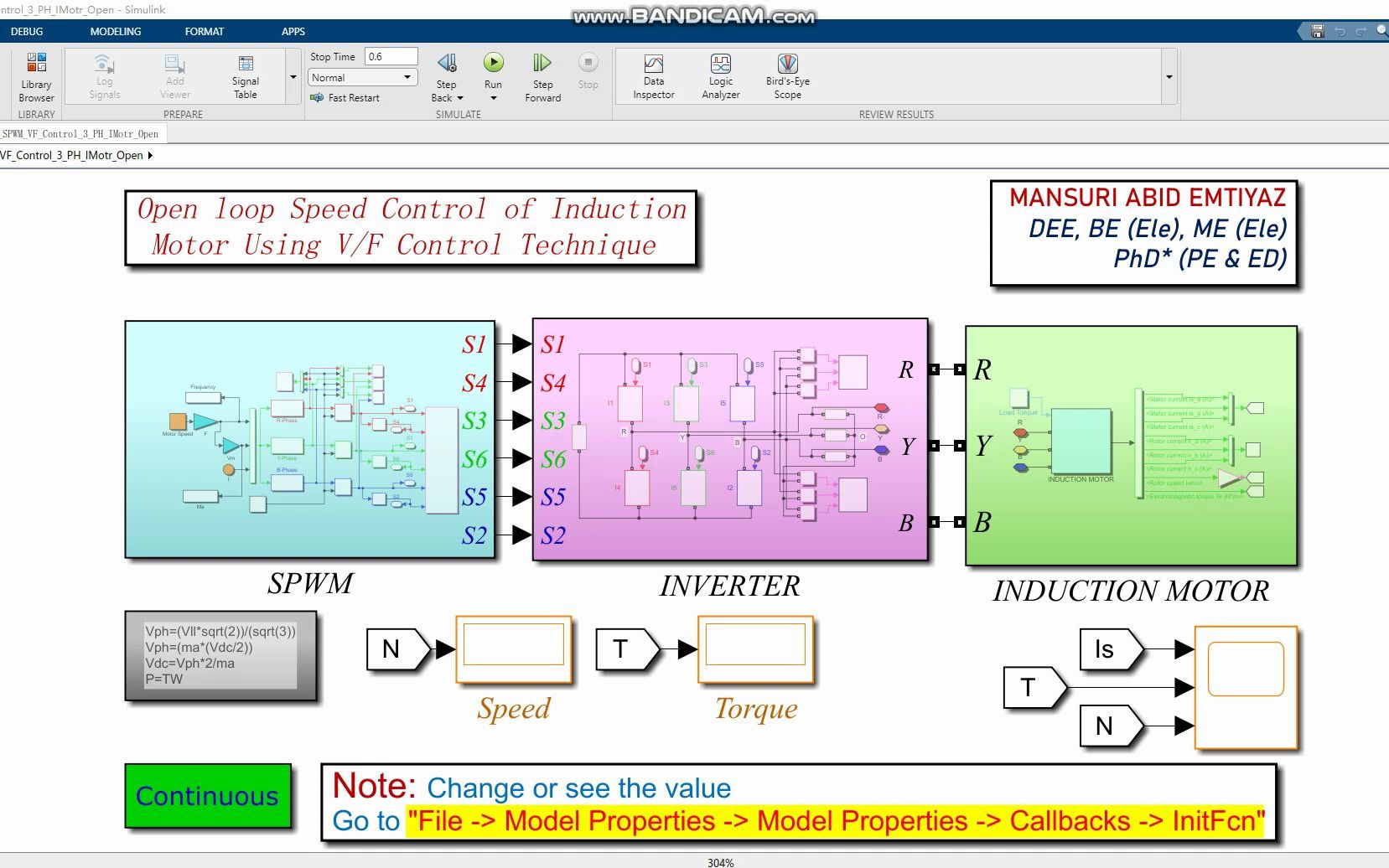 ...(电压频率变换控制)技术的感应电机开环速度控制matlab simulink仿真...