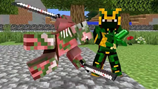 我的世界MC动画:双刀流忍者猪上线