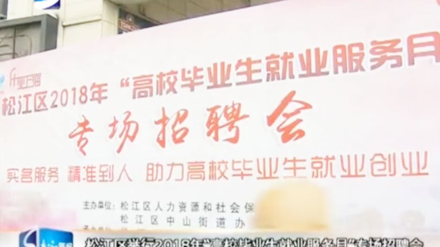 松江区举行2018年“高校毕业生就业服务月”专场招聘会!