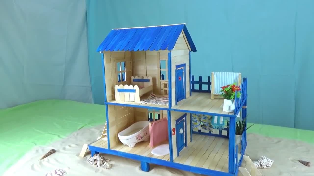 用冰棒制作宠物仓鼠漂亮的大房子