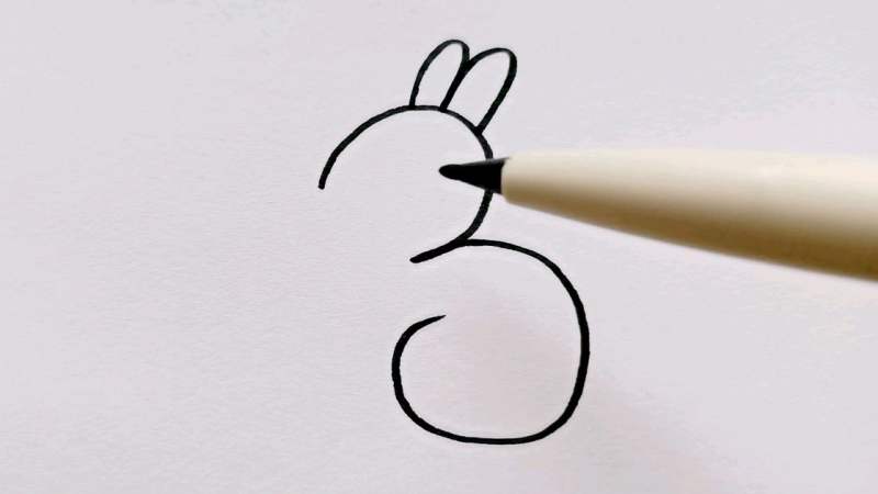 用数字3画松鼠,太简单了吧