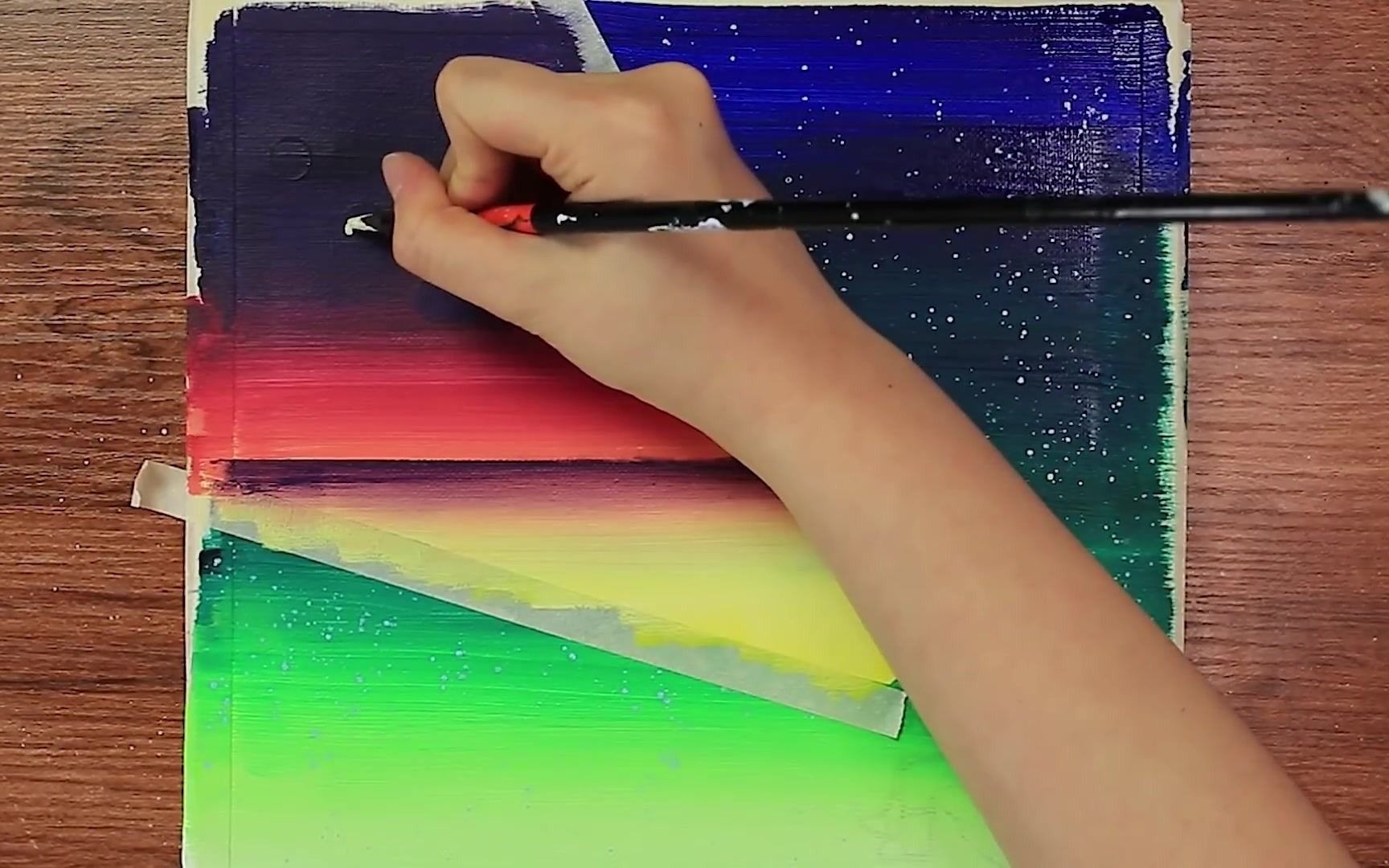 【丙烯画/绘画教程】孤独的宇航员回望着地球