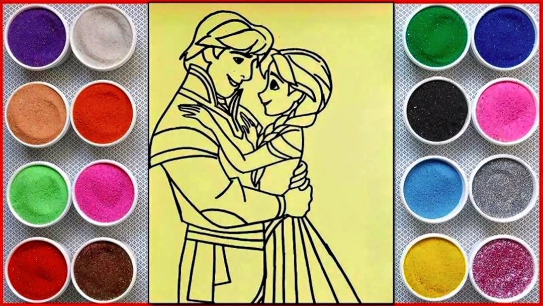 简笔画:画沙画公主和王子,创意手工DIY