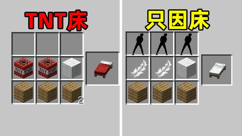 爆炸床是刻意的游戏机制?合成表中隐藏的MC恶意!不转不是方块人