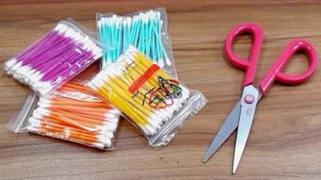 棉签还能这么用?手工达人教你制作成漂亮的...