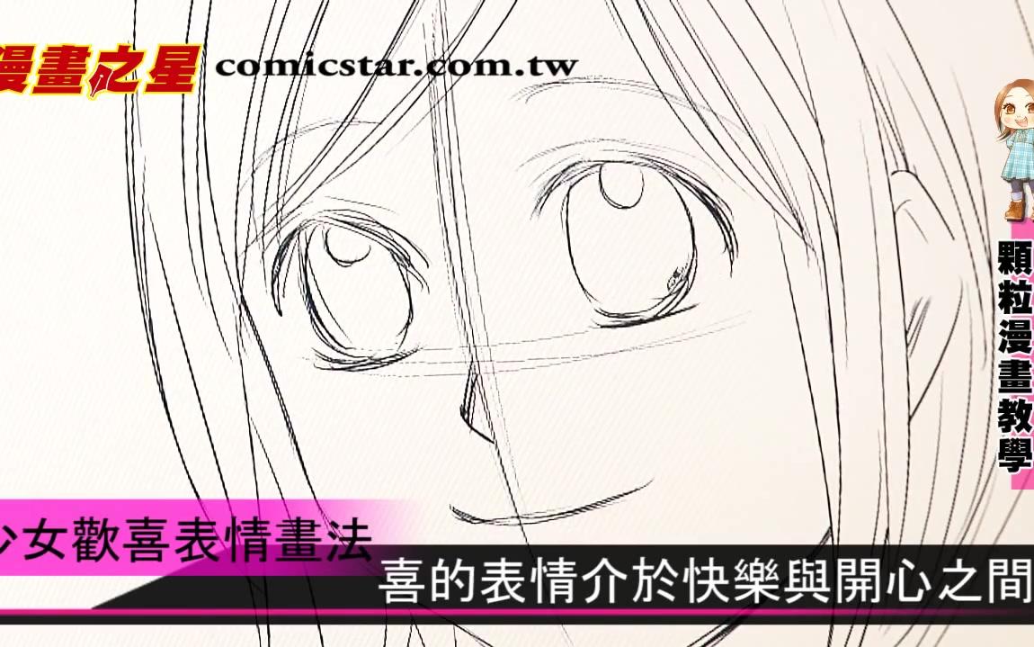 [漫画之星]颗粒:少女喜与怒表情画法